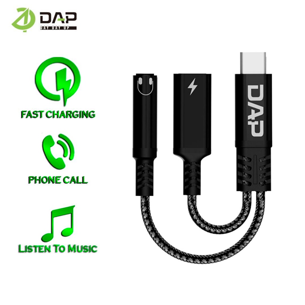 Jual DAP Kabel Audio AUX 2 in 1 for Type C Plug to Port 3.5mm & Type C ...