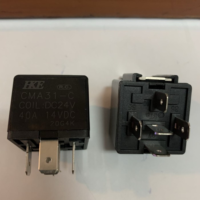 Jual Relay mobil 5pin 24volt 40A HKE buat klakson motor atau mobil ...
