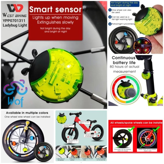 Jual WEST BIKING Kids 311 Lampu Sepeda Multipurpose Bicycle Wheel ...