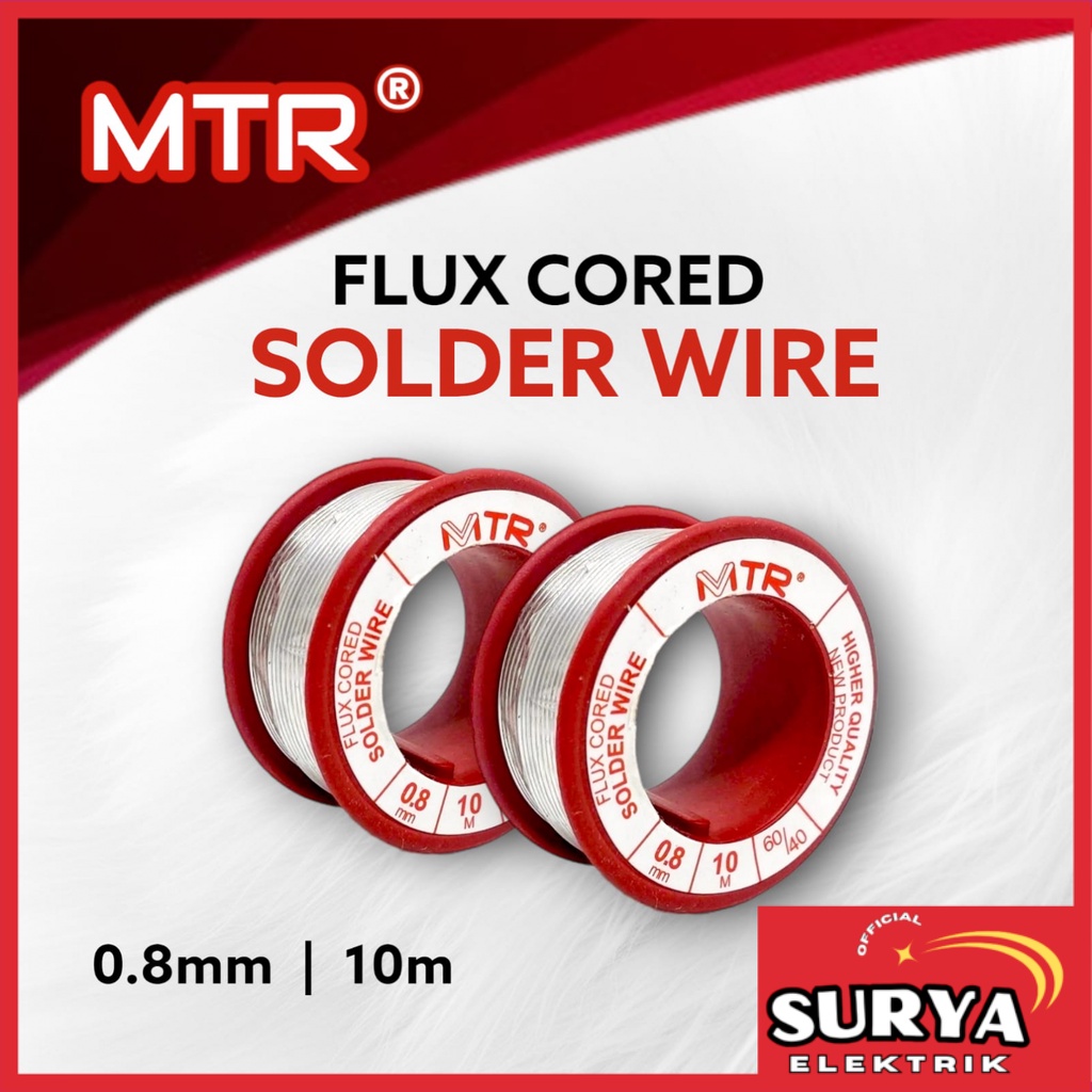 Jual Tenol Timah Solder 0.8mm MTR 10M Flux Cored Wire Higher Quality ...
