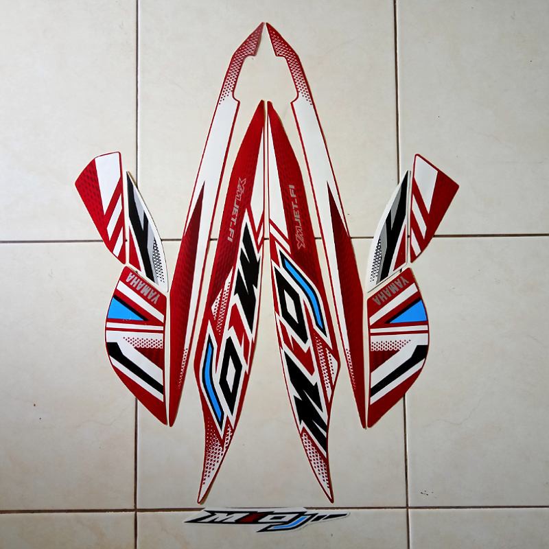 Jual stiker striping motor mio j 2012 merah | Shopee Indonesia
