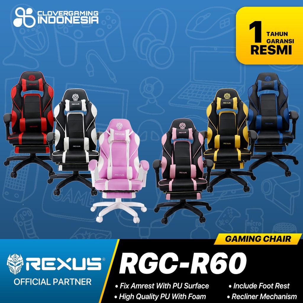 Jual Rexus RGC R-60 FOOTREST - RGC R60 RGC-R60 Gaming Chair Kursi ...