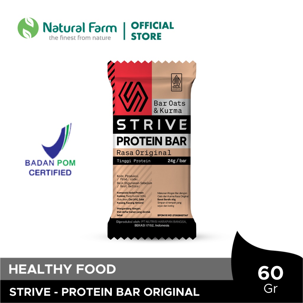 Jual Strive Protein Bar Original - 60gr | Shopee Indonesia