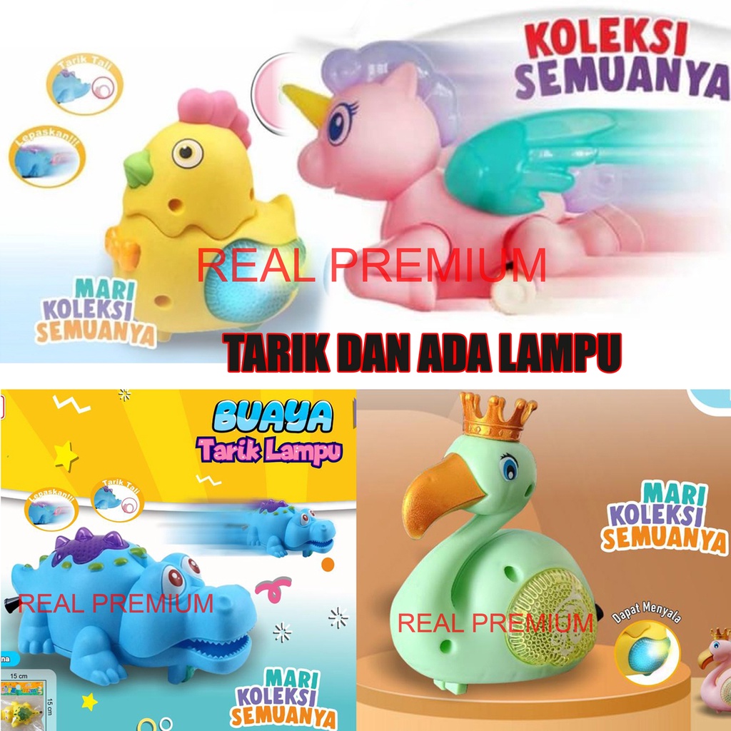 Jual MAINAN LUCU KARAKTER HEWAN TARIK BISA BERJALAN DAN ADA LAMPU ...