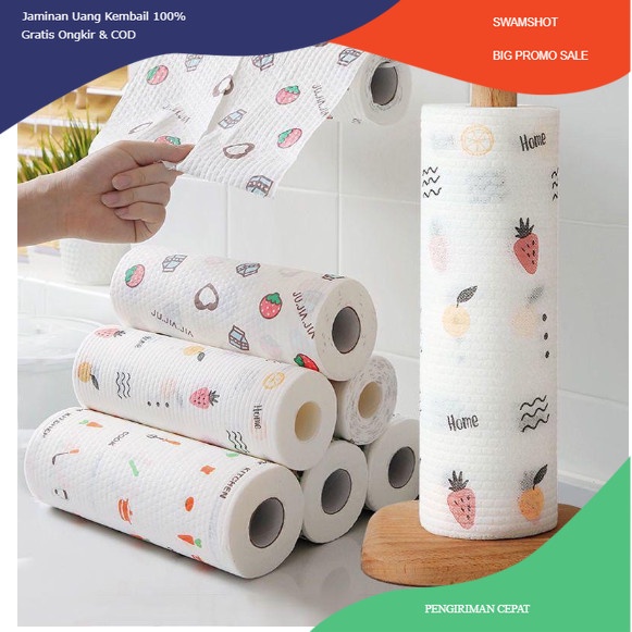 Jual Tisu Roll Tissue Kain Lap Kertas Rool Serap Minyak Dapur 50 200 ...