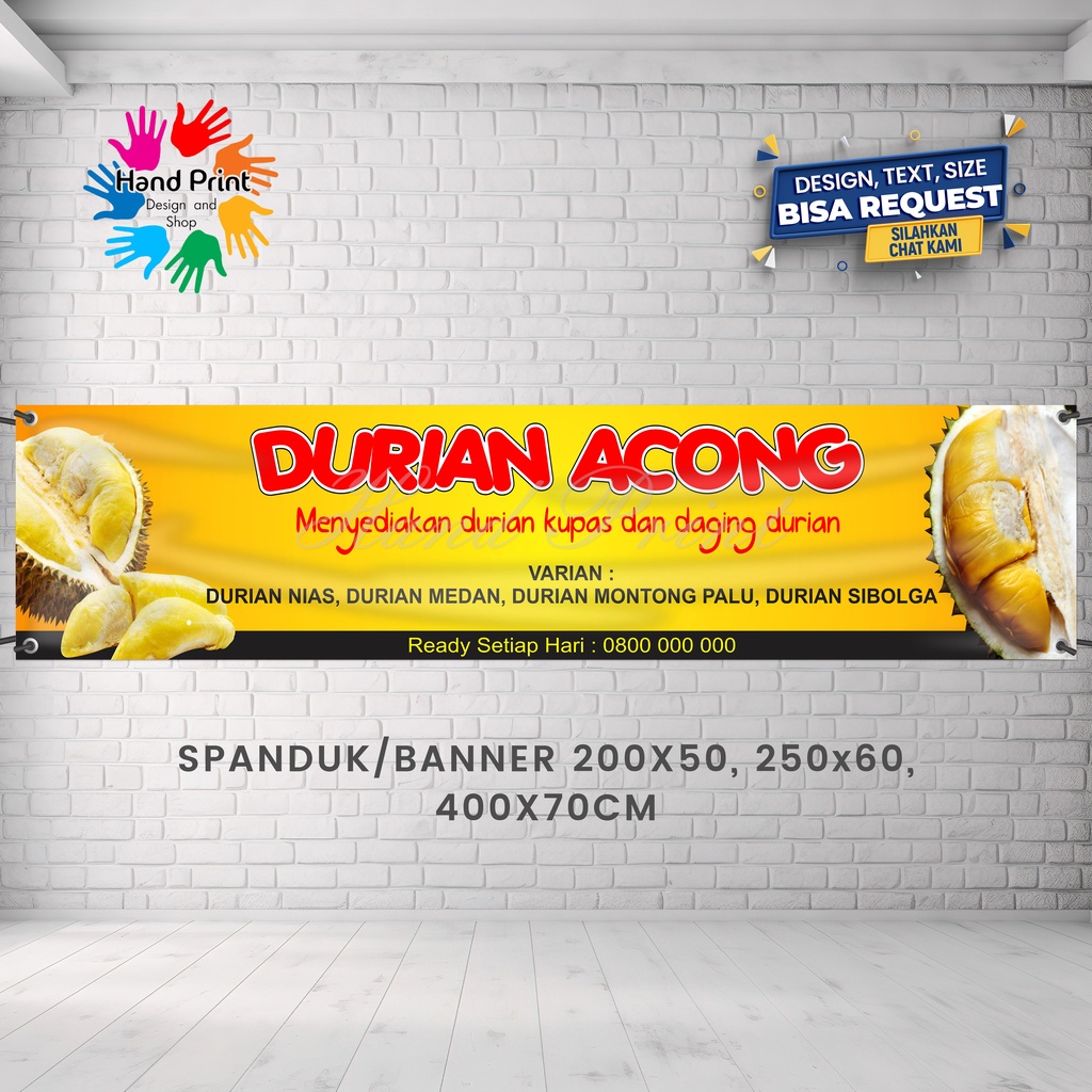 Jual Spanduk Banner MMT Sate Seafood Bakar Lontong Sayur Kedai Durian ...