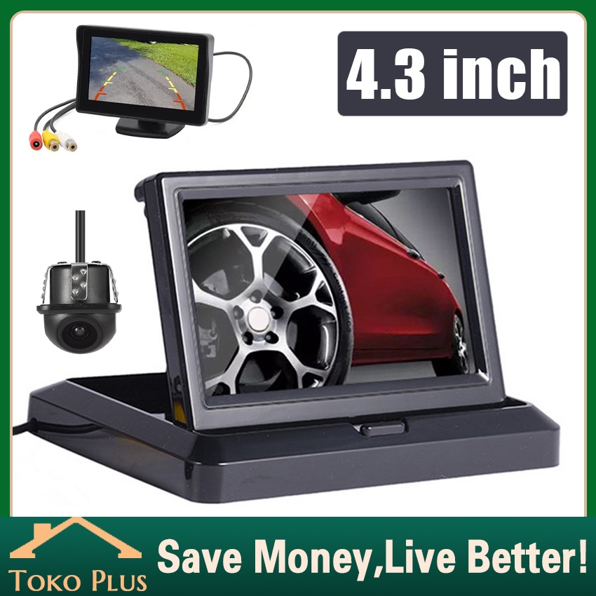 Jual Foldable Monitor Kamera Mundur Mobil LCD TFT 4.3 inch Lipat ...