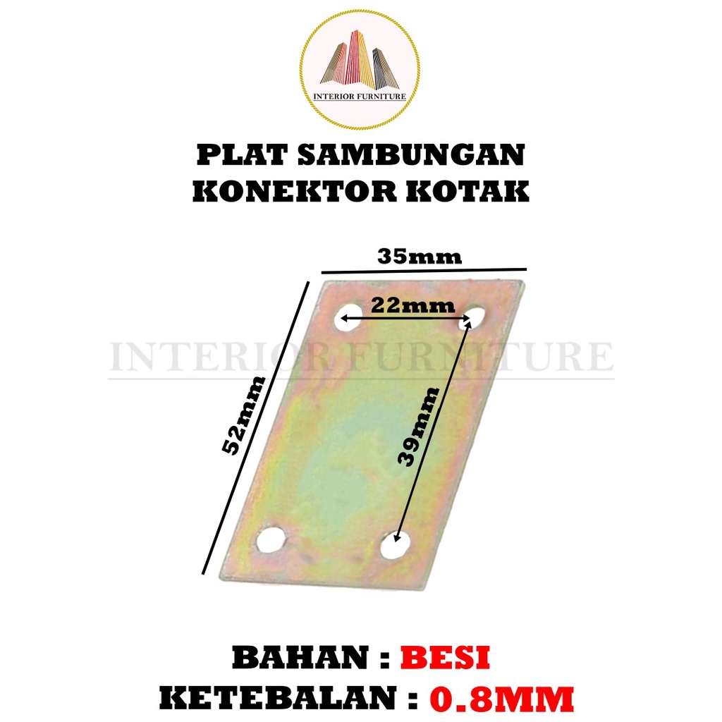 Jual Plat lurus sambungan konektor plat besi plat konektor lurus ...