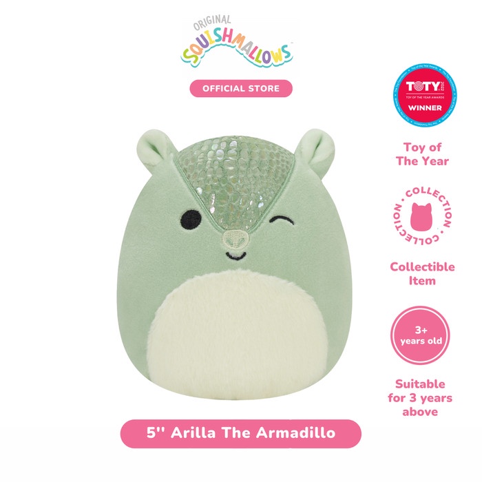 Jual Squishmallows Arilla The Armadillo 5 Inch Plush Toys - Boneka Anak ...