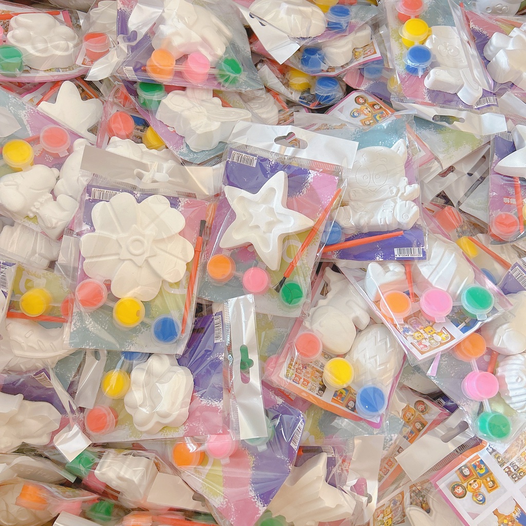 Jual [BS] Mainan Edukasi Anak - Mewarnai Patung Gypsum Karakter Set ...