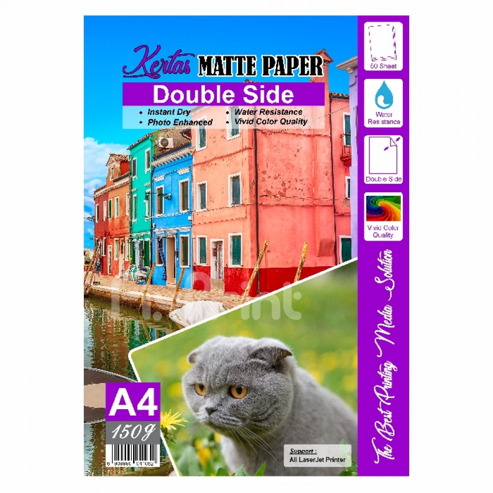 Jual Kertas Matte Paper Double Side A4 150gsm, Kertas Matte Printer A4 ...