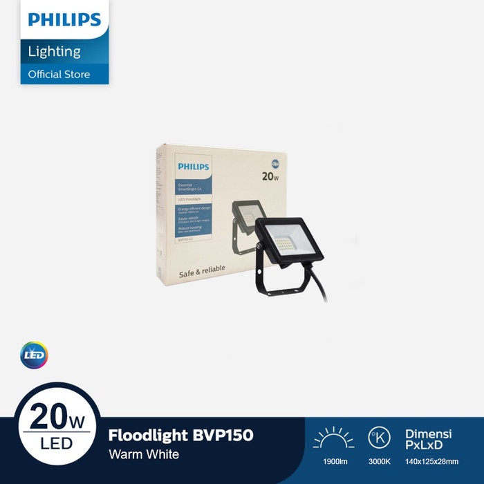 Jual Lampu Sorot Philips BVP150 LED18/WW 220-240V 20W SWB G2 GM | Shopee Indonesia