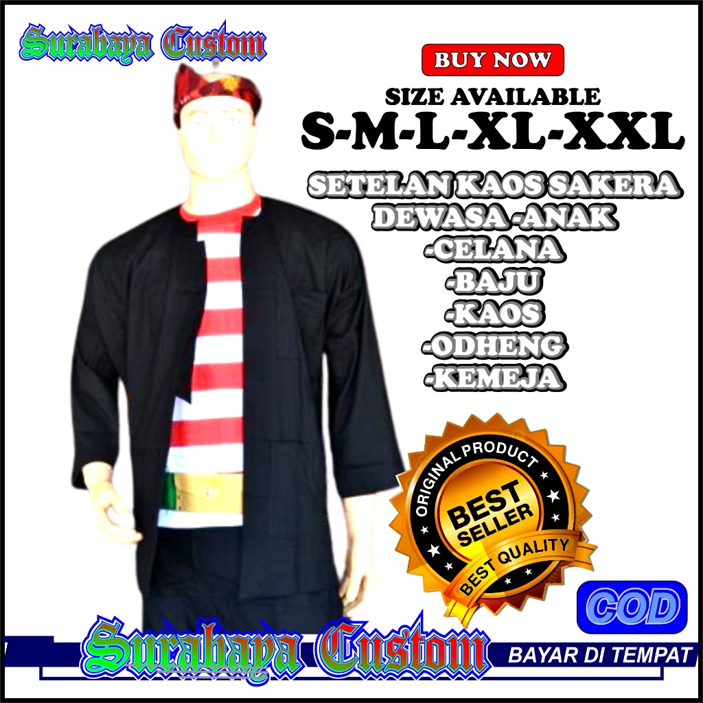 Jual BAJU ADAT MADURA/BAJU SAKERA KHAS MADURA UNTUK ANA -DEWASA SEMUA ...