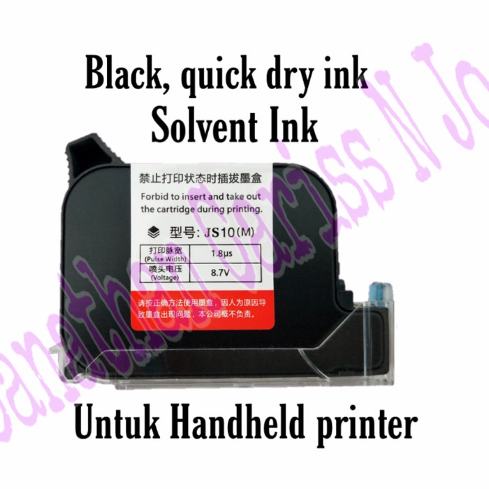 Jual LP97 Cartridge Solvent base original black inkjet printer handheld ...