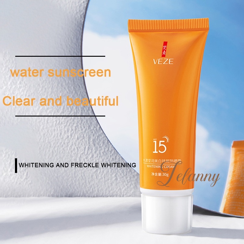 Jual Ready VEZE Sun Screen Sun Block Wajah Ringan SPF 15 PA+ Sunscreen ...