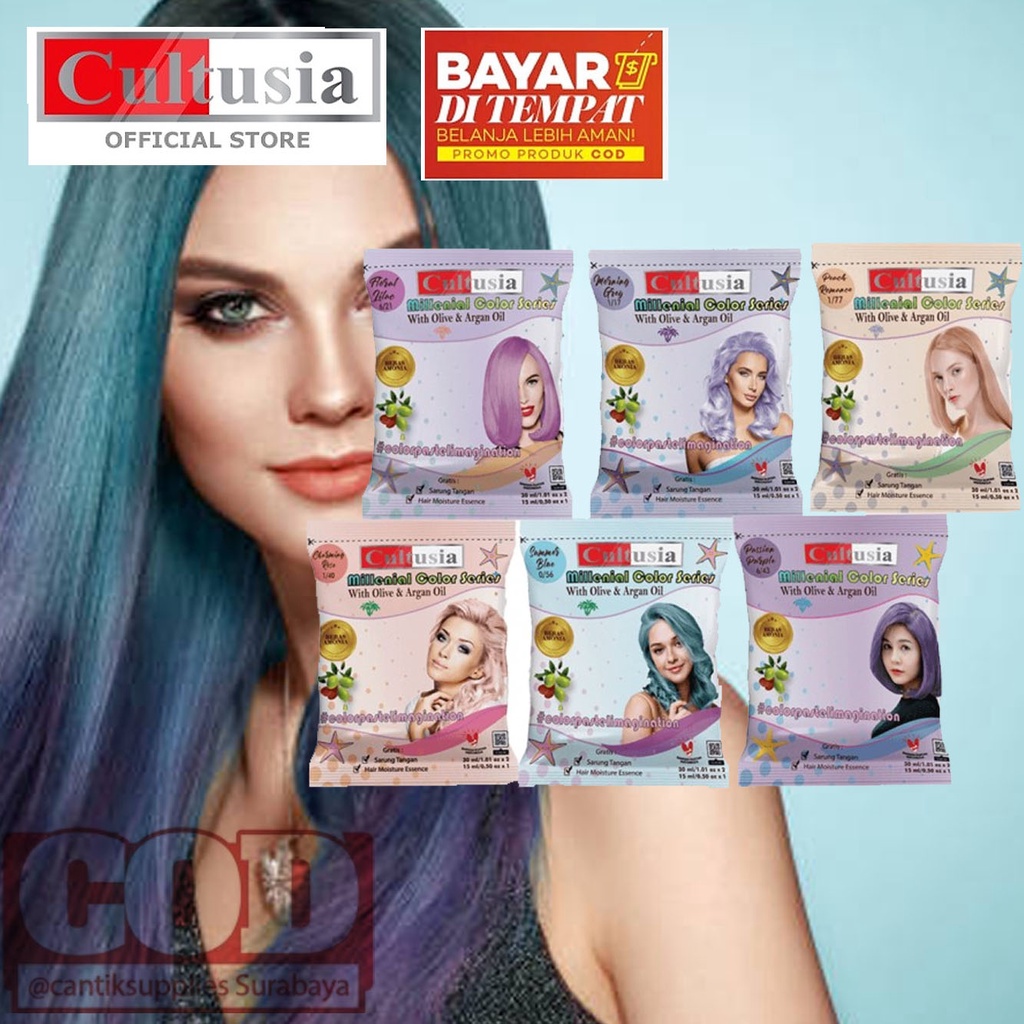 Jual Cat Rambut Cultusia Millenial Color Series / Semir Cultusia Sachet ...