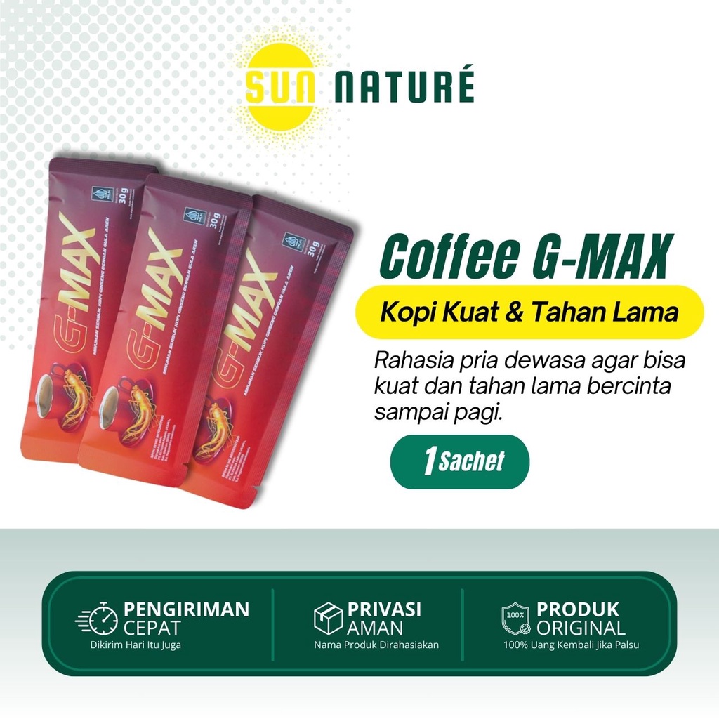 Jual GMAX COFFEE MINUMAN KOPI GINSENG STAMINA PRIA TAHAN LAMA SEMALAMAN KEMASAN 1 SACHET SUDAH ...