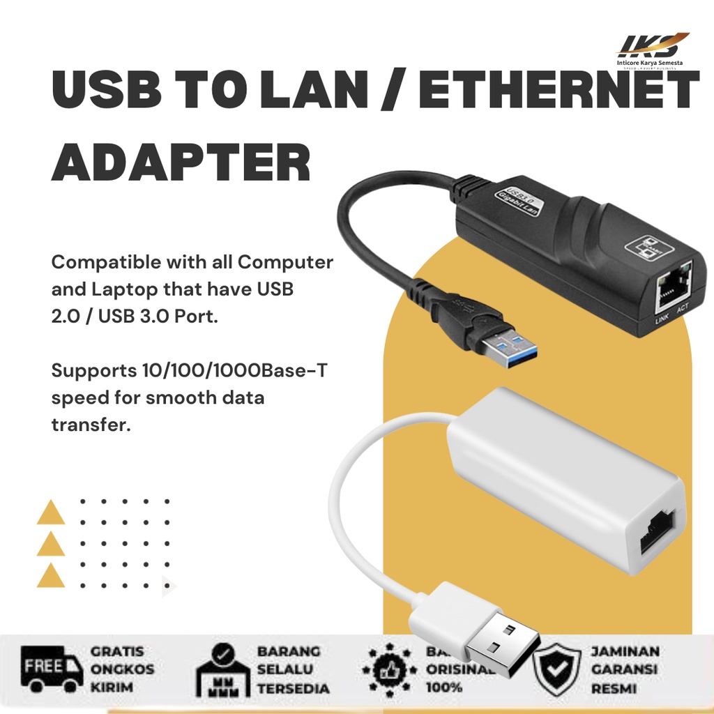 Jual USB LAN Adapter / Converter USB to LAN / USB To Ethernet RJ45 ...