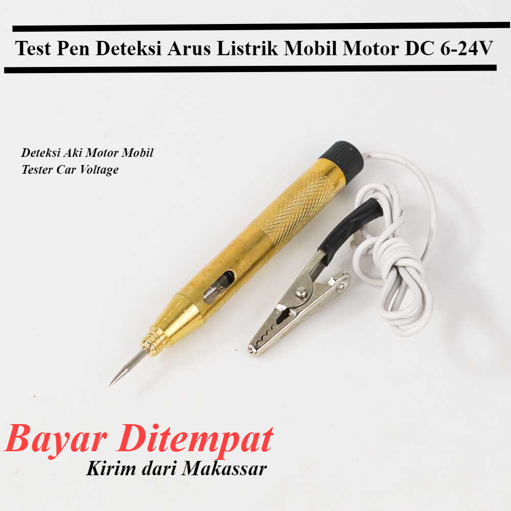 Jual JOR - Car Voltage Tester - Test Pen Deteksi Arus Listrik DC 6V-24V ...
