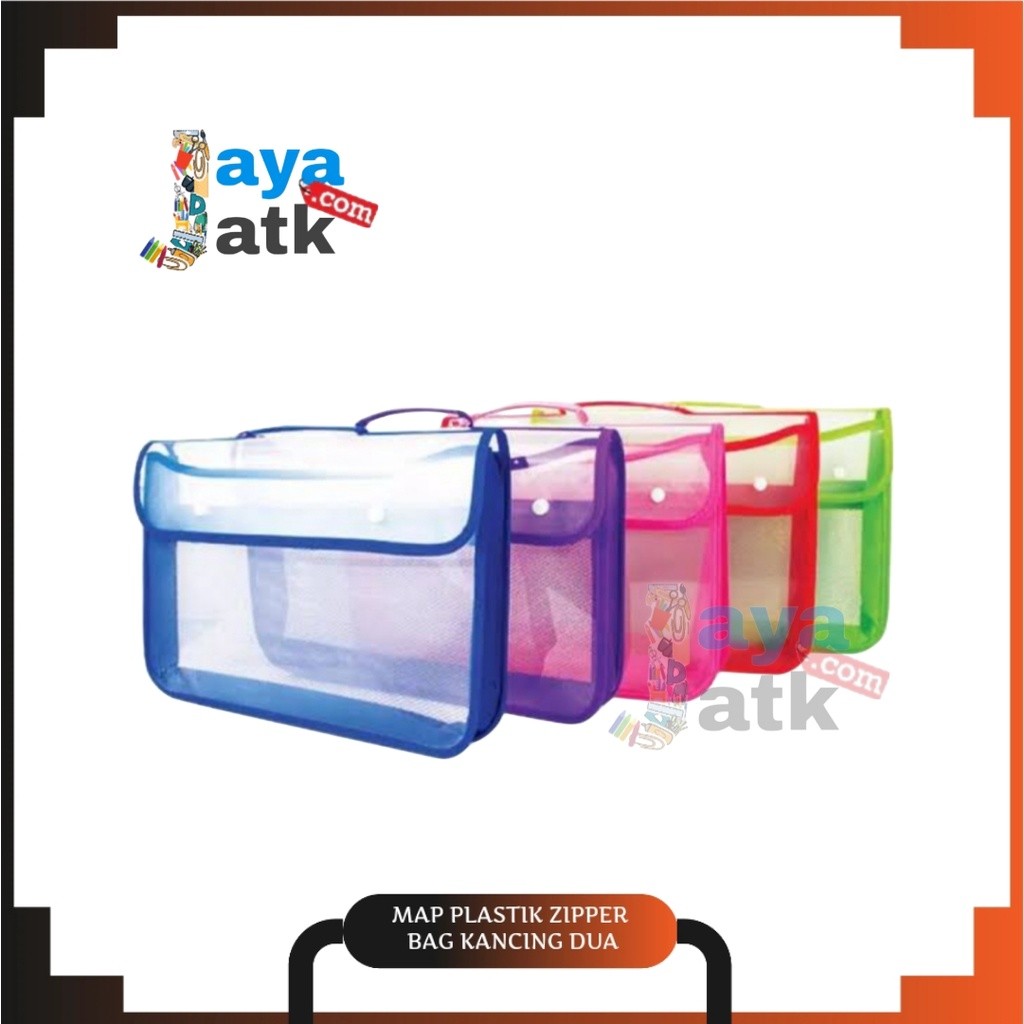Jual Map Dokumen Plastik Jaring / Zipper Bag Kancing Dua | Shopee Indonesia
