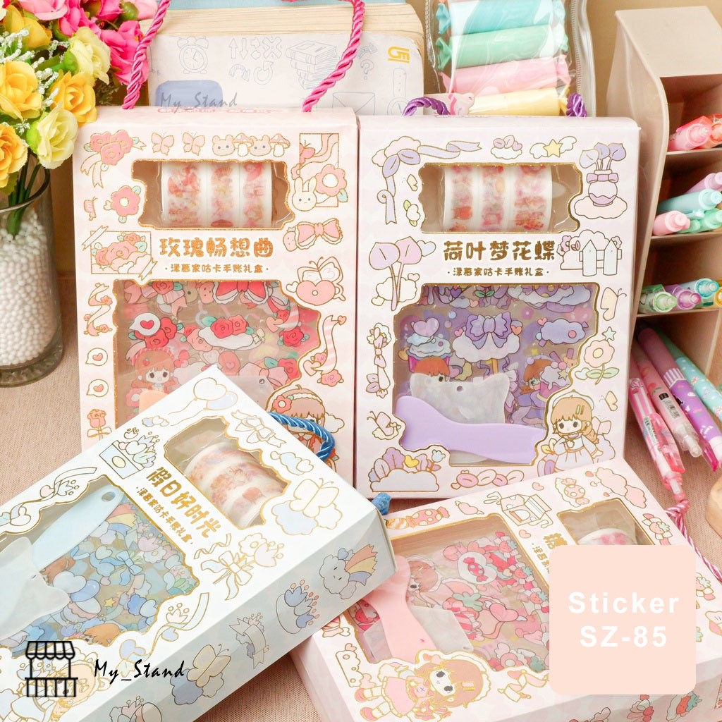 Jual Sticker Dan Washitape SZ - 85 Stiker, Washi, Gantungan, Spatula ...