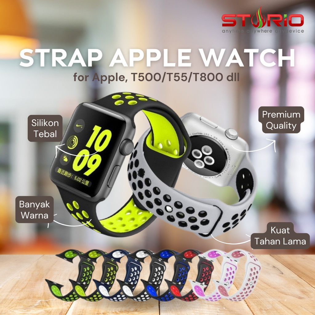 Jual STRAP Tali Jam SmartWatch Apple IWatch T500, T55, Dua Warna Nike ...