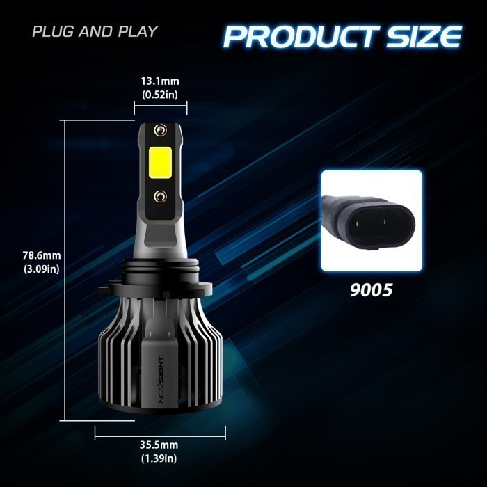 Jual [[CONIXX]]Promo LAMPU LED MOBIL NOVSIGHT N39 Headlight H4 H7 H11 ...