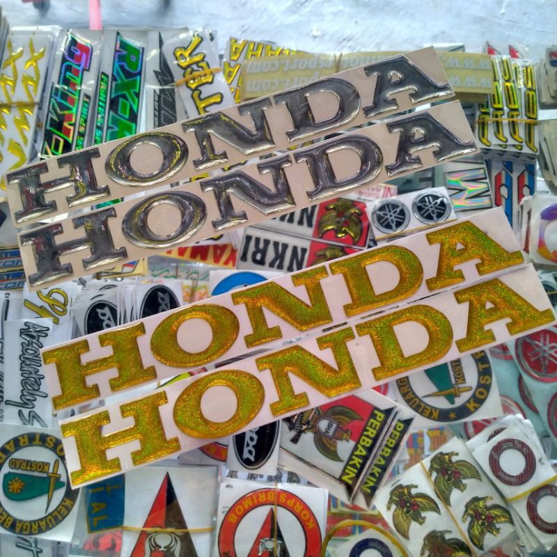 Jual Stiker Timbul l emblem 3D tulisan honda sepasang isi 2 sticker ...