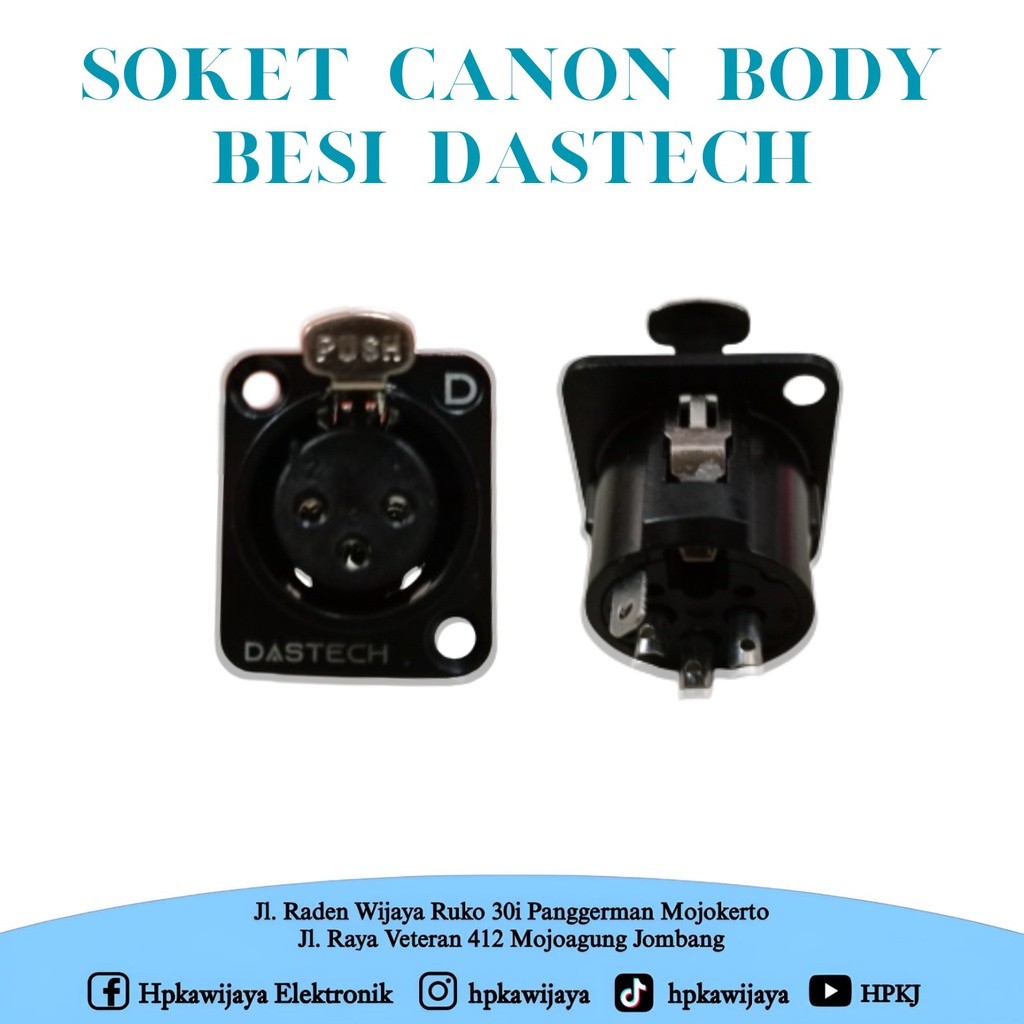 Jual SOKET CANON BODY FEMALE DASTECH socket canon body female dastech ...