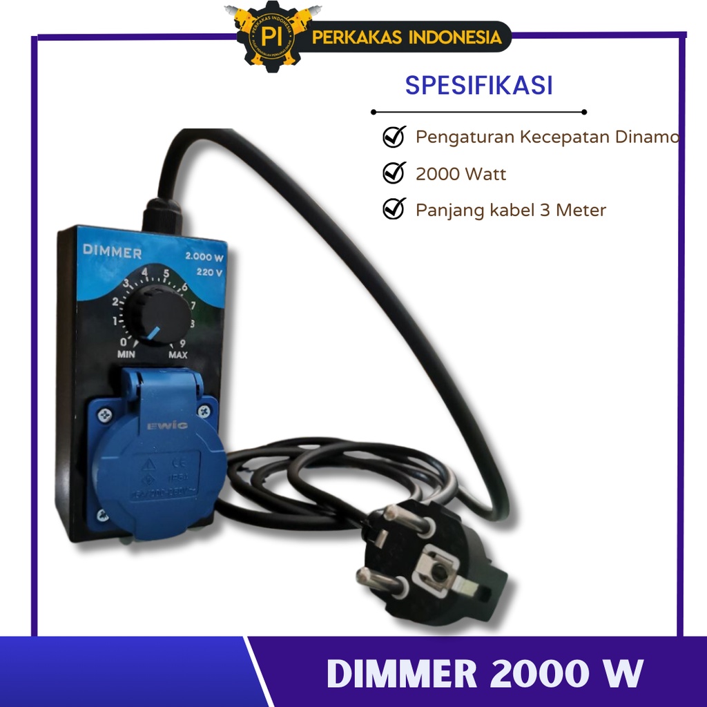 Jual Dimmer 2000 Watt Pengatur Kecepatan Puatarn Motor Mesin Mengatur ...