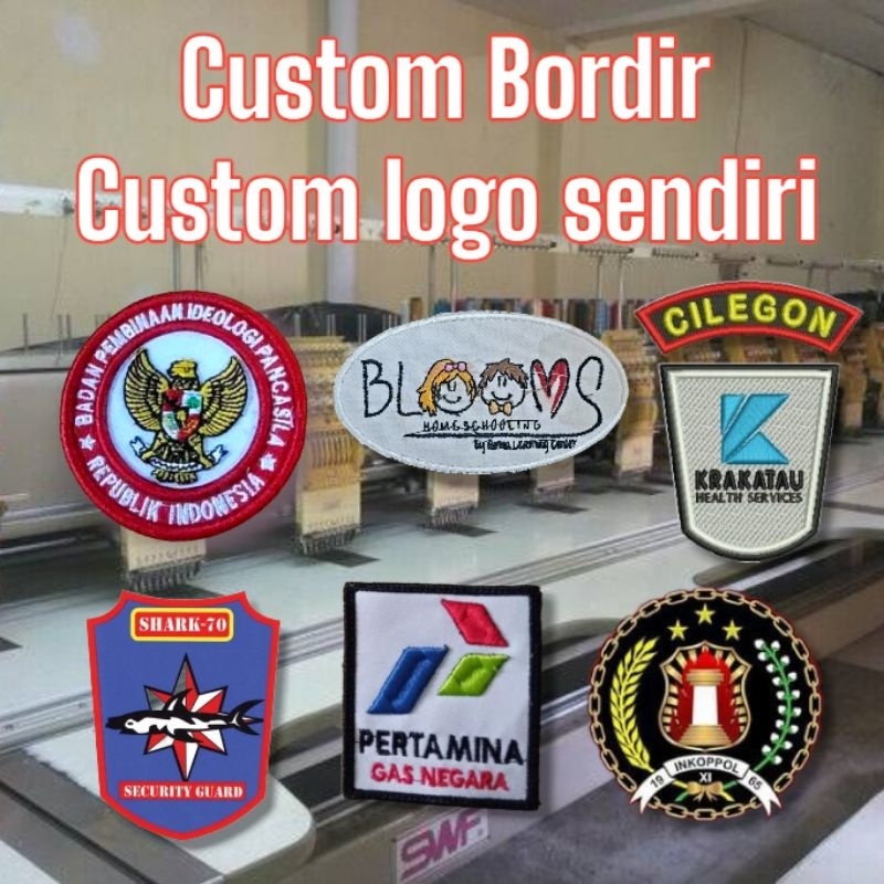 Jual CUSTOM PATCH BORDIR LOGO SENDIRI CUSTOM BAGDE LOGO SESUAI RIKUES ...