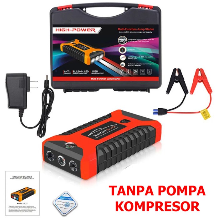 Jual Jumper Aki Mobil 10000mAH 12V 4 Port USB 3 in 1 Portable Power ...