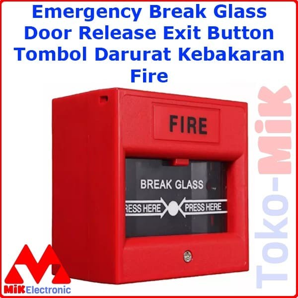 Jual EMERGENCY BREAK GLASS BUTTON TOMBOL DARURAT ALARM SIREN KEBAKARAN ...