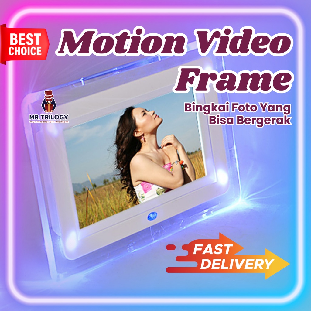 Jual Kado Motion Video Frame 7 inch Bingkai Video Digital Pigura Video ...