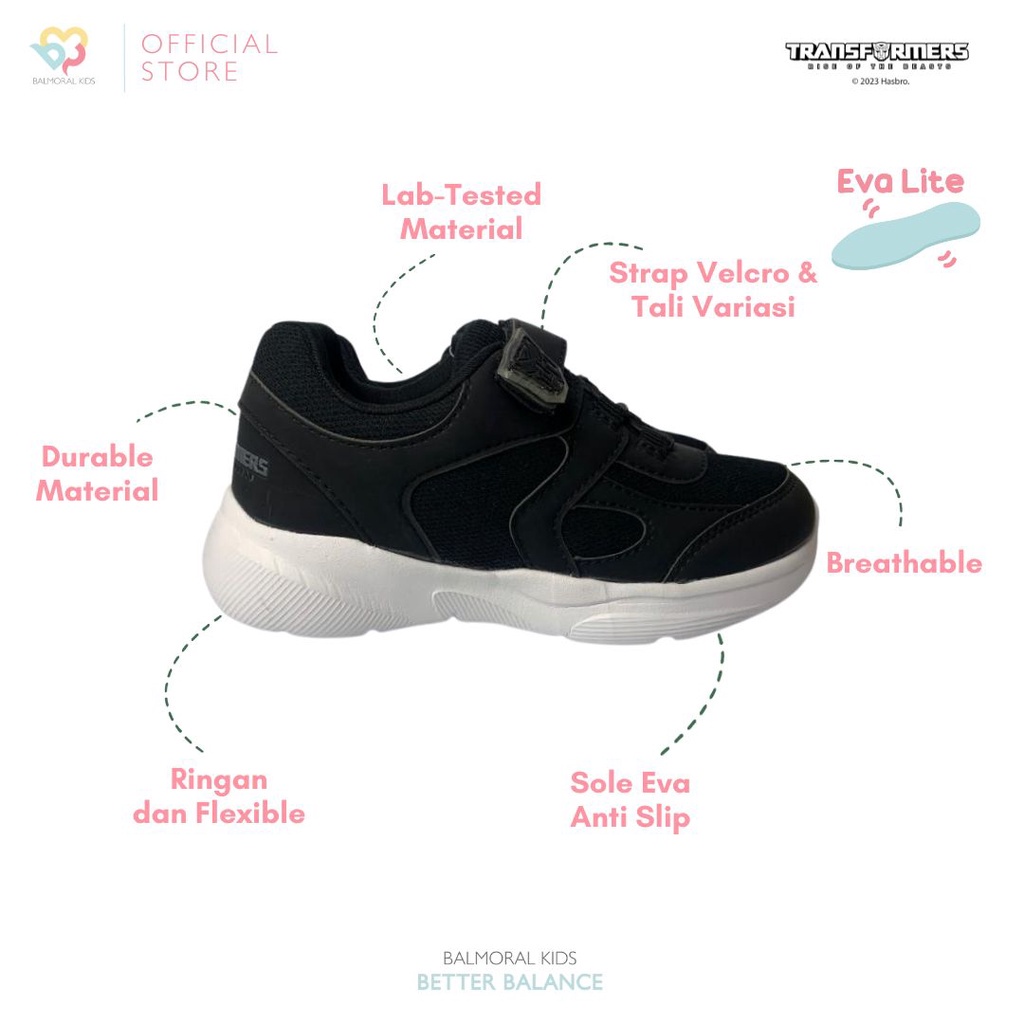 Jual Sepatu Sport Anak Boys Transformers Usia 5 - 9 Tahun Balmoral Kids ...