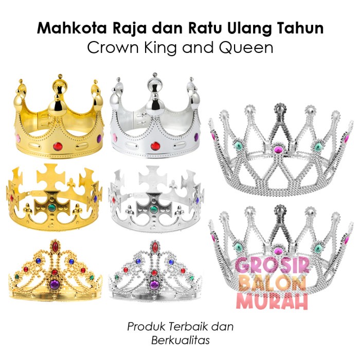 Jual Mahkota Queen King / Mahkota Ratu / Mahkota Pesta / Mahkota Ultah ...
