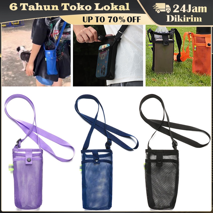 Jual Tas Botol Air Pembawa Tas Minuman Kantong Gelas Jaring | Shopee ...