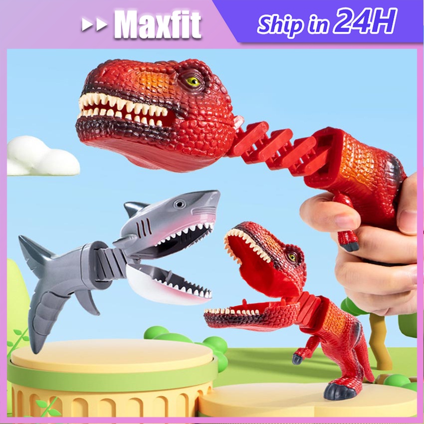 Jual Mainan Dinosaurus Tekan Pop Up Dino Toy Populer Mainan Hiu Tekan ...