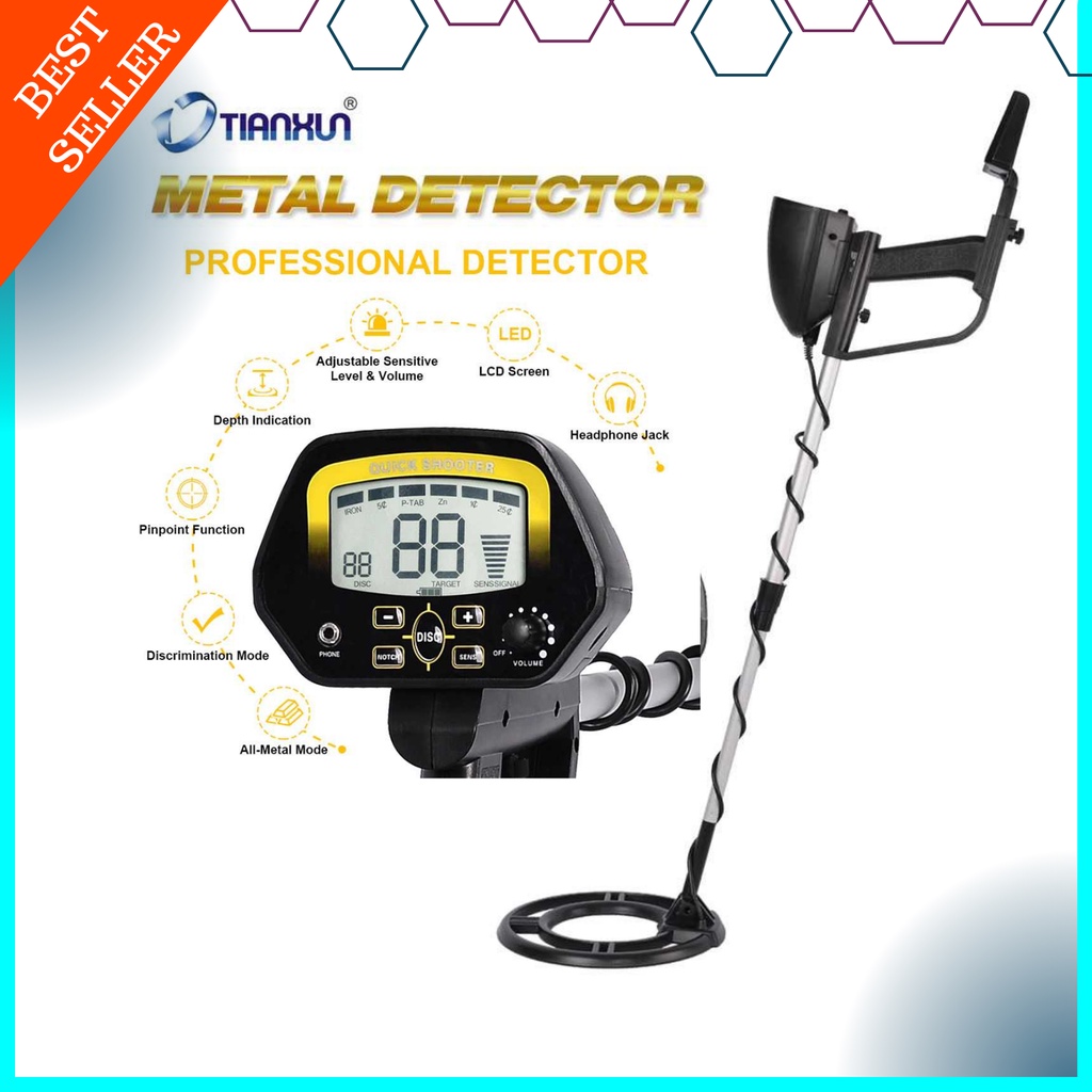 Jual IP77 TIANXUN Pendeteksi Logam Metal Gold Silver Detector Finder 9V ...