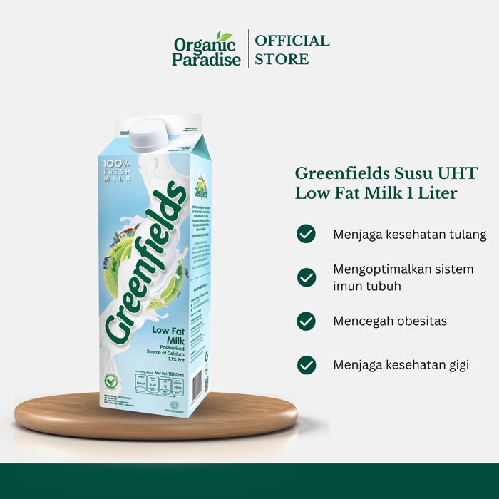Jual Susu Greenfields UHT Low Fat Milk 1 Liter | Shopee Indonesia