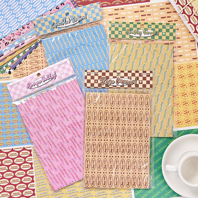 Jual [HARU] 30lbr Seal fragment Series Deco Paper Kertas DIY Berbagai ...