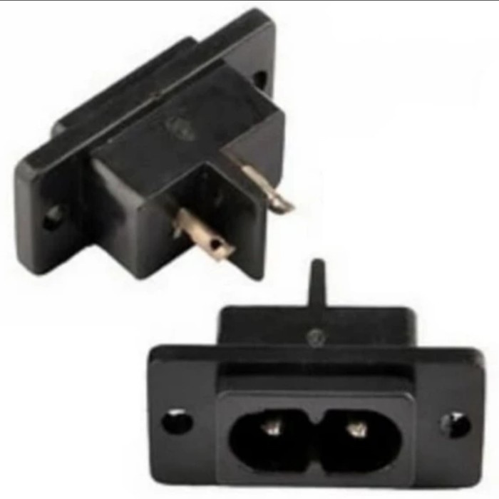Jual soket kabel ac 8 jack ac inlet lubang colokan ac input outlet tv ...
