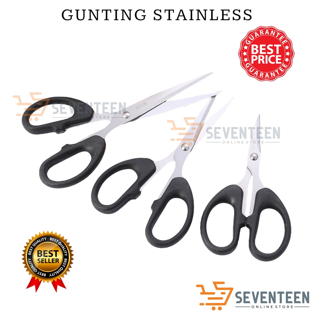 Jual SEVENTEEN GUNTING STAINLESS SERBAGUNA GUNTING KERTAS KAIN UKURAN ...