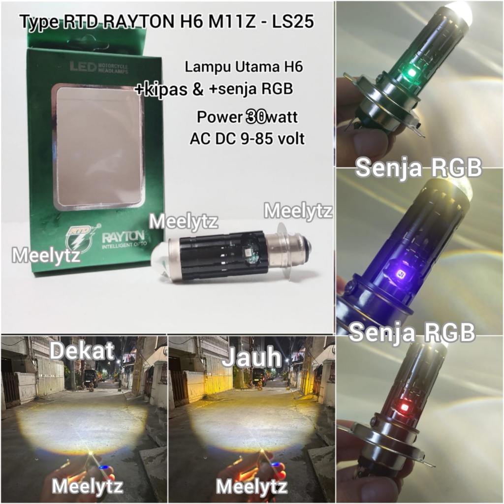 Jual SA43ER Lampu Utama H6 RTD Rayton plus senja RGB Jauh Dekat D3 ...