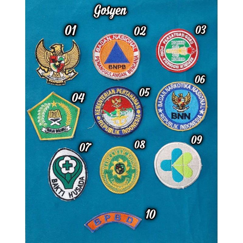 Jual Bordir Bordir logo bordir/logo bordir satgas covid/logo k3/logo ...