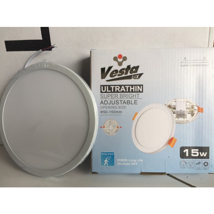 Jual Lampu sensor gerak led panel downlight plafon 15 watt motion ...