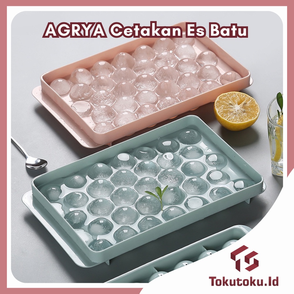 Jual Cetakan Es Batu Bulat 33 Lubang Tempat Wadah Es Batu Ice Cube ...