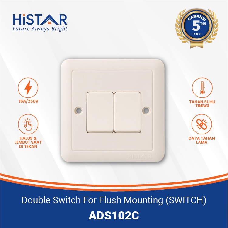 Jual Saklar Lampu HiSTAR Electric AvatarOn Cover Saklar Lampu 2 Gang ...