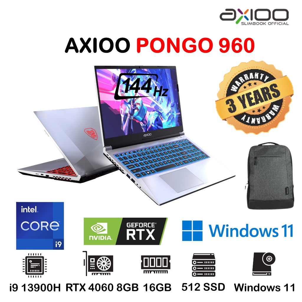 Jual LAPTOP AXIOO PONGO 960 | i9 13900H 16GB 512GB SSD RTX 4060 8GB ...