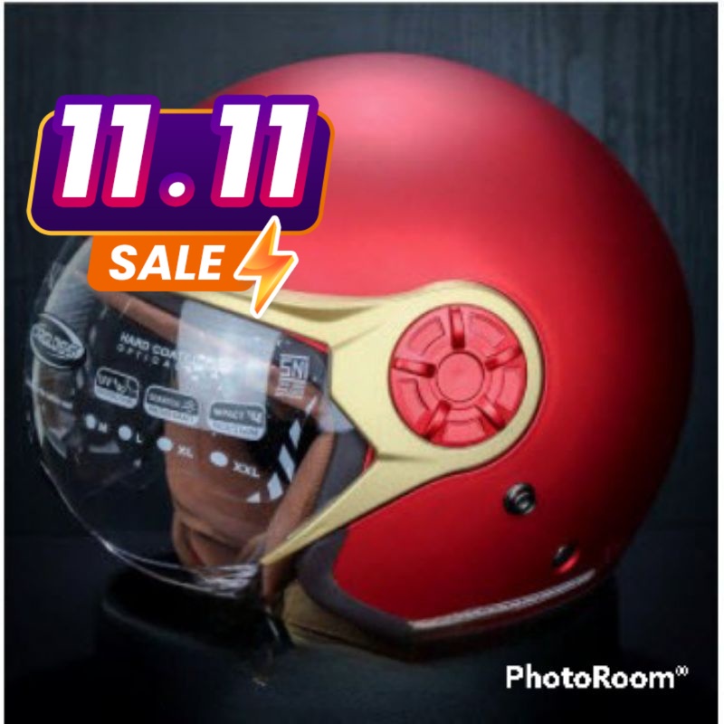 Jual Helm Cargloss Hijab YRH Half Face MAYESTIK RED ORIGINAL 100% ...